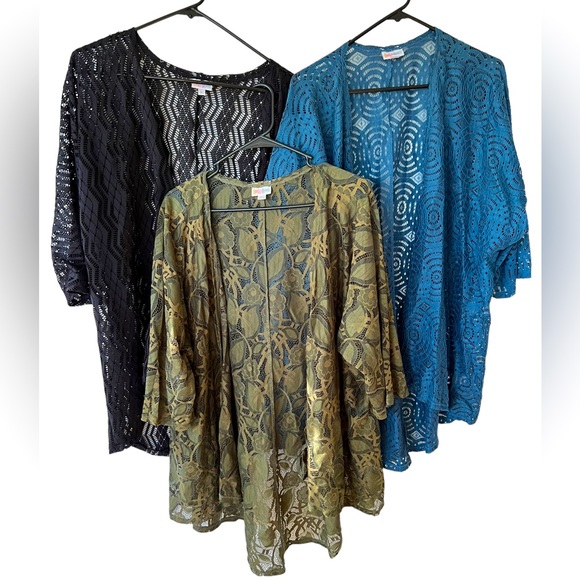 LuLaRoe | Tops | Lularoe 3pack Simply Comfortable Lace Knit Crochet ...